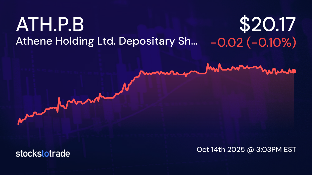 Athene Holding Ltd. Depositary Shares Series B (ATH.P.B) Stock Price ...