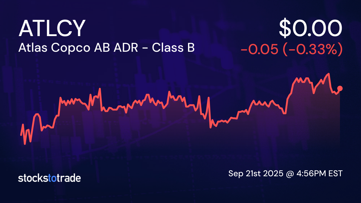 Atlas Copco AB ADR - Class B (ATLCY) Stock Price | Live Quotes & Charts ...