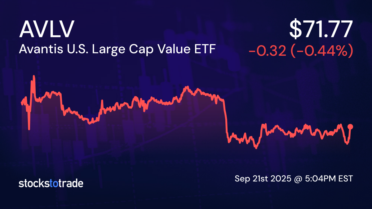 Avantis U.S. Large Cap Value ETF (AVLV) Stock Price | Live Quotes ...