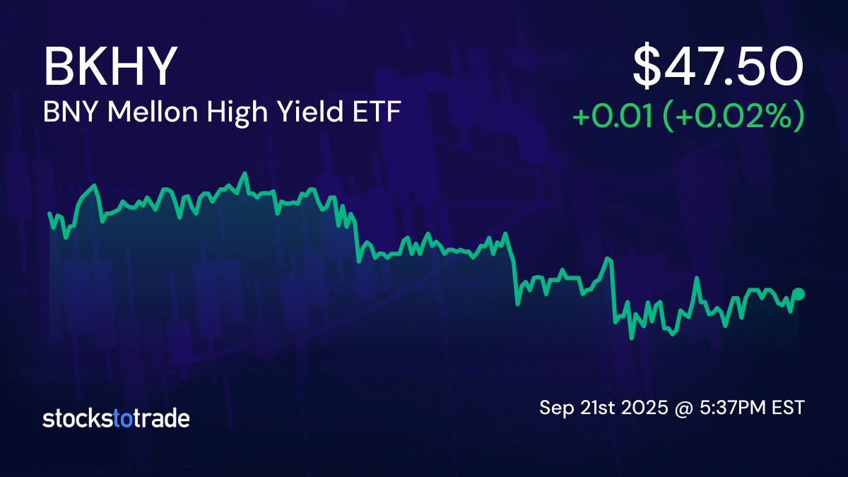 BNY Mellon High Yield ETF (BKHY) Stock Price | Live Quotes & Charts | ARCA