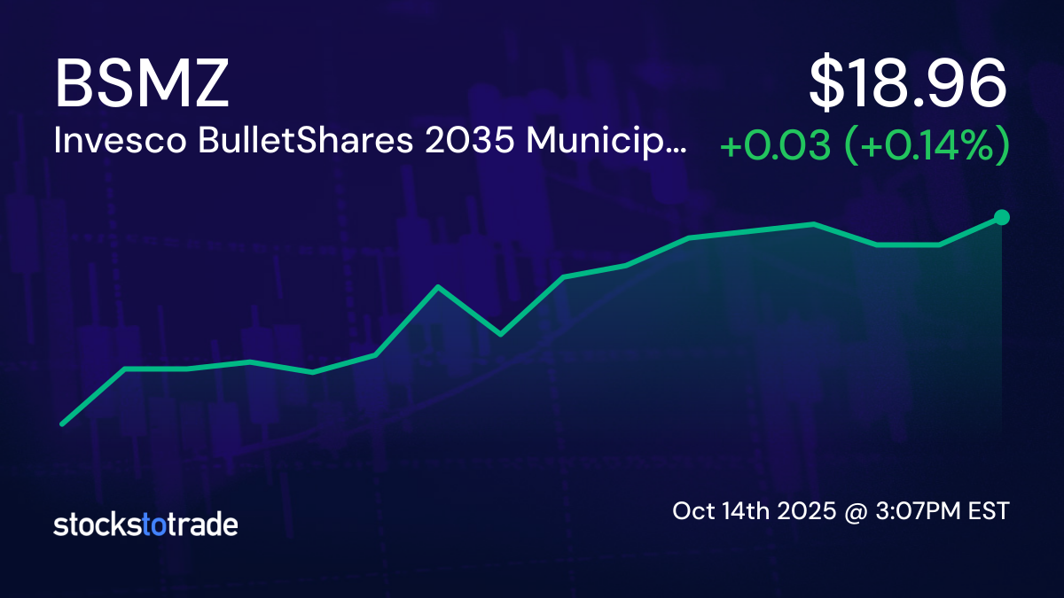 Invesco BulletShares 2035 Municipal Bond ETF (BSMZ) Stock Price | Live ...