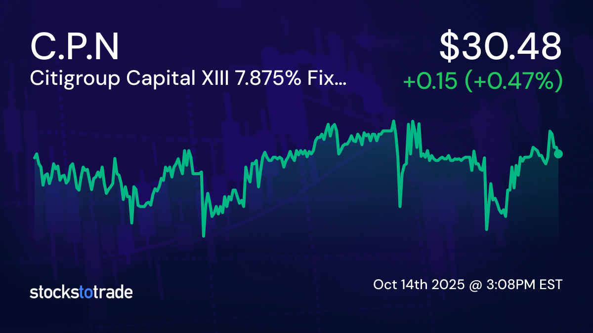 Citigroup Capital XIII 7.875% Fixed rate Floating Rate trust Preferred ...