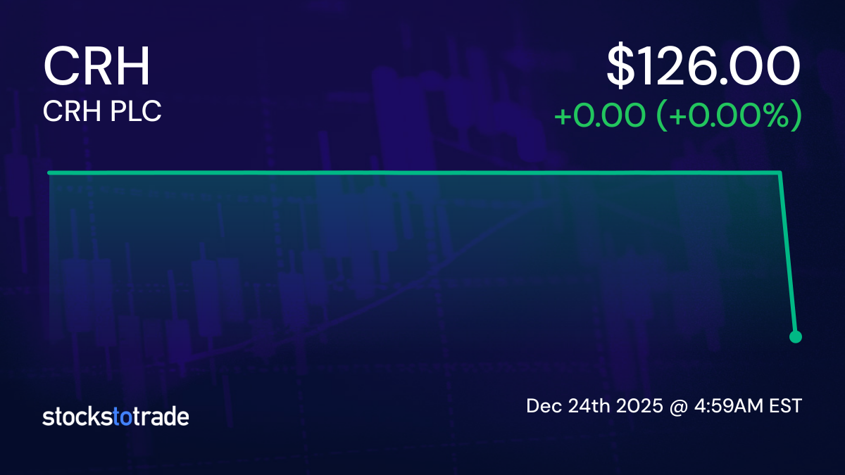 CRH PLC (CRH) Stock Price | Live Quotes & Charts | NYSE