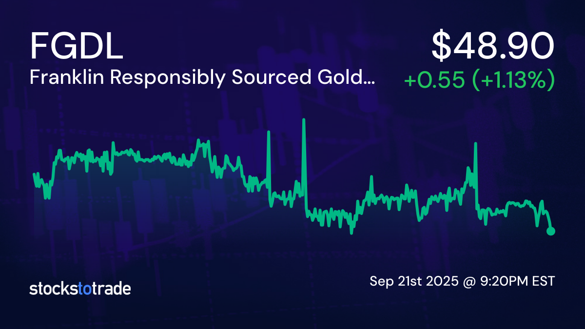 Franklin Responsibly Sourced Gold ETF (FGDL) Stock Price | Live Quotes ...