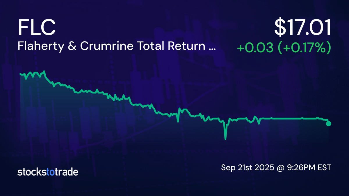 Flaherty & Crumrine Total Return Fund Inc (FLC) Stock Price | Live ...