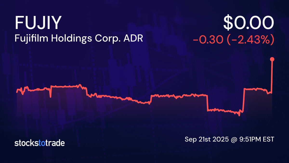 Fujifilm Holdings Corp. ADR (FUJIY) Stock Price | Live Quotes & Charts ...