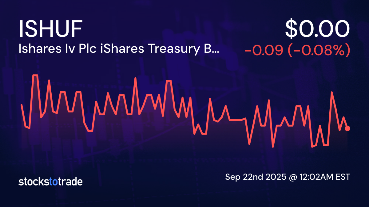Ishares Iv Plc iShares Treasury Bond 0-1yr UCITS ETF USD Accumulation ...