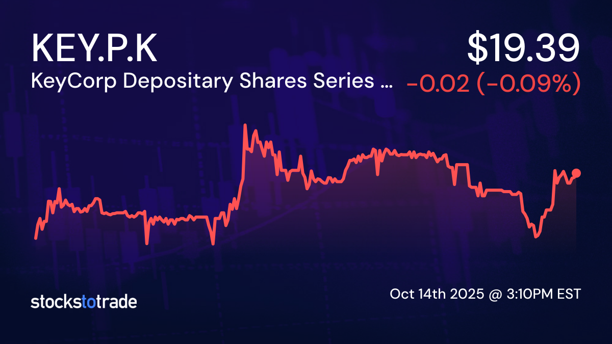 KeyCorp Depositary Shares Series G (KEY.P.K) Stock Price | Live Quotes ...