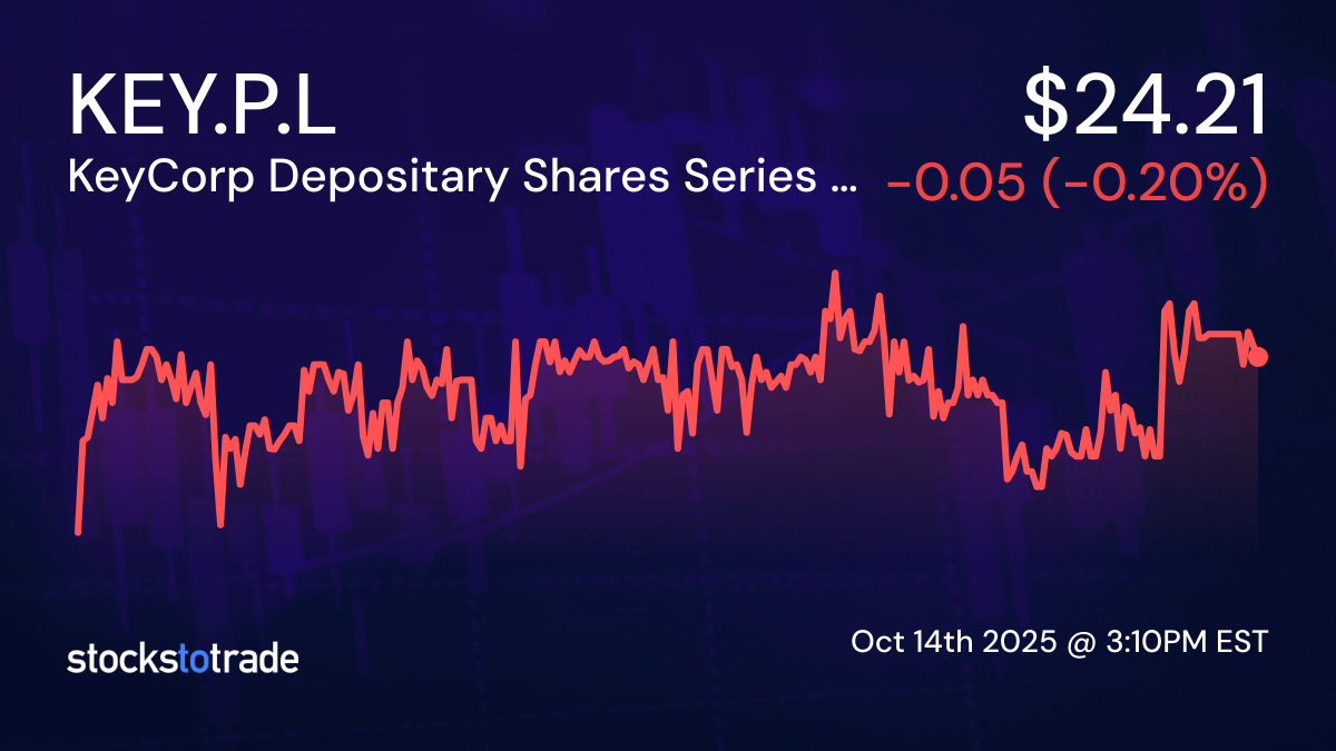 KeyCorp Depositary Shares Series H (KEY.P.L) Stock Price | Live Quotes ...