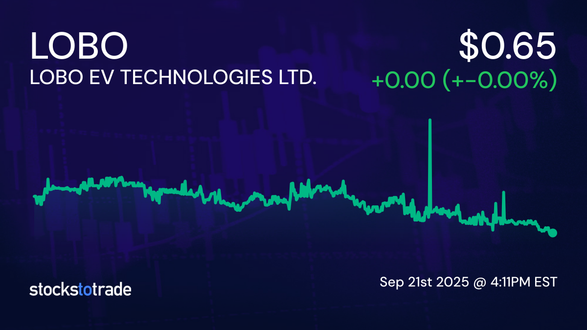 LOBO TECHNOLOGIES LTD. (LOBO) Stock Price | Live Quotes & Charts | NASDAQ