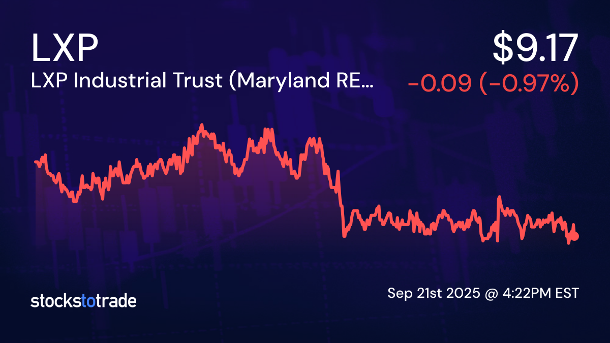 LXP Industrial Trust (Maryland REIT) (LXP) Stock Price | Live Quotes ...