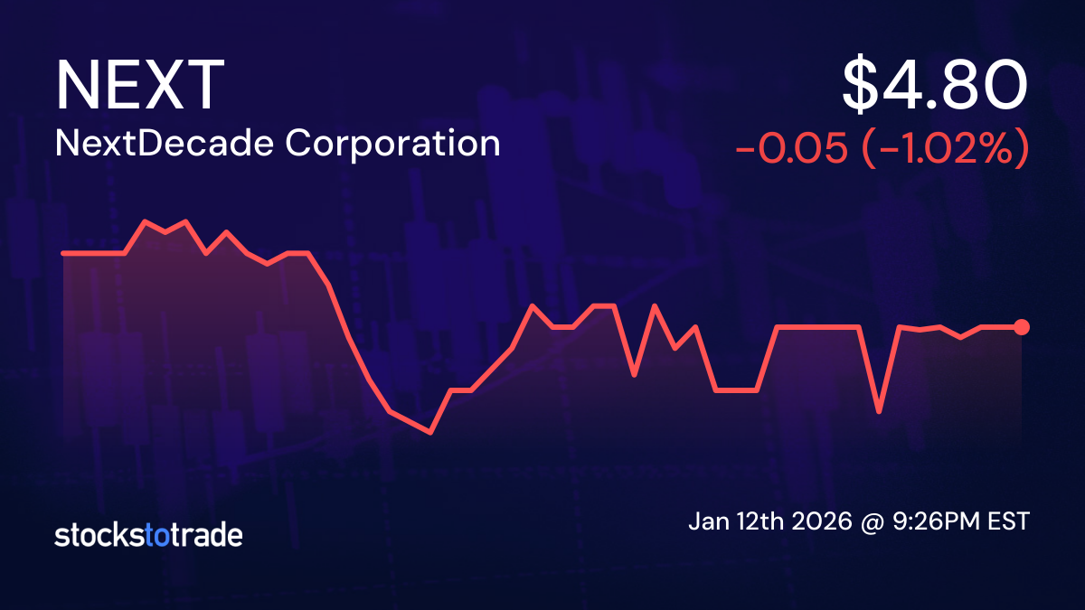 NextDecade Corporation (NEXT) Stock Price | Live Quotes & Charts | NASDAQ