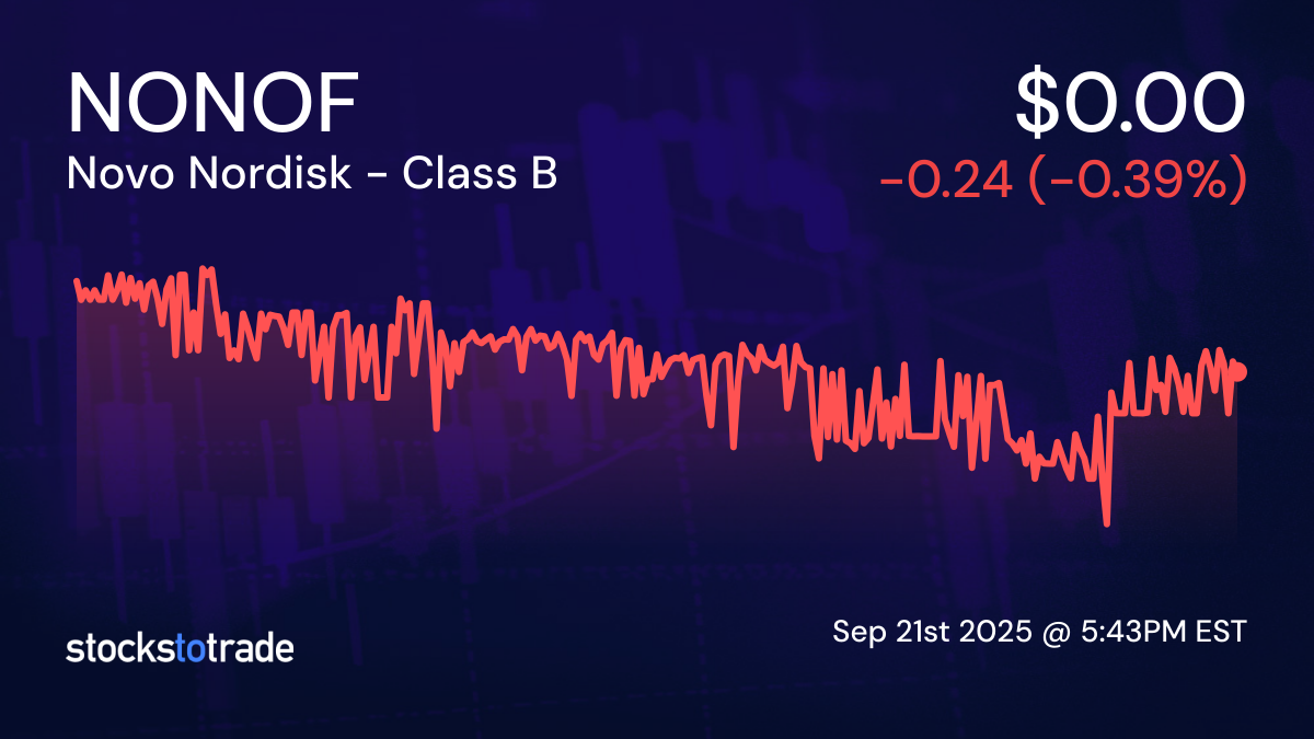Novo Nordisk - Class B (NONOF) Stock Price | Live Quotes & Charts | PINL