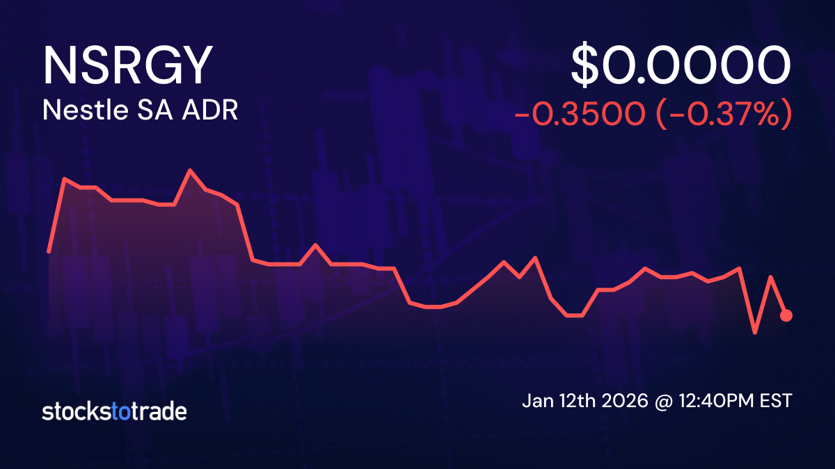 Nestle SA ADR (NSRGY) Stock Price | Live Quotes & Charts | OTO