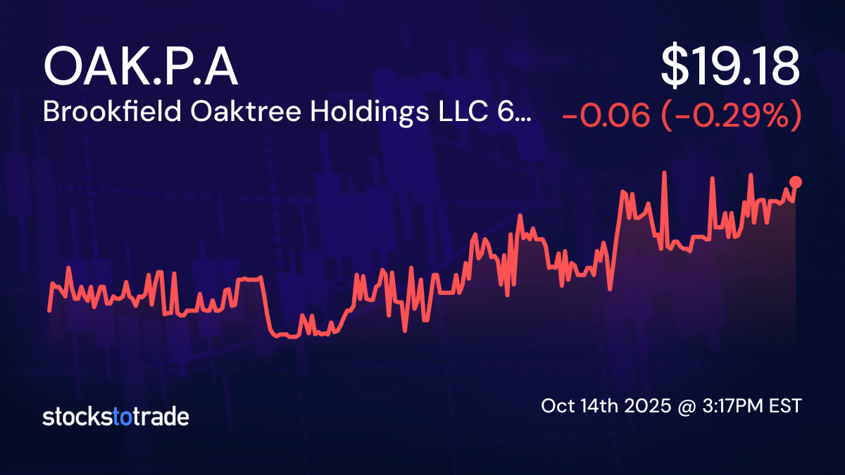 Brookfield Oaktree Holdings LLC 6.625% Series A Preferred Units (OAK.P ...