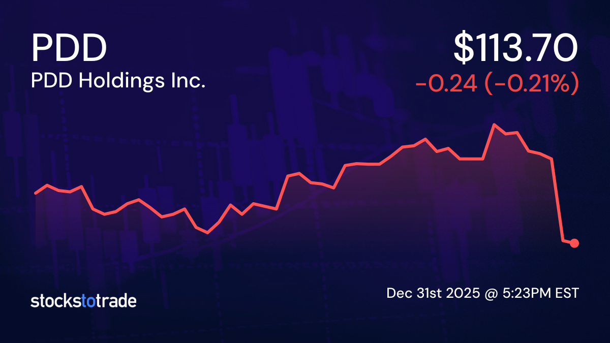 PDD Holdings Inc. (PDD) Stock Price | Live Quotes & Charts | NASDAQ