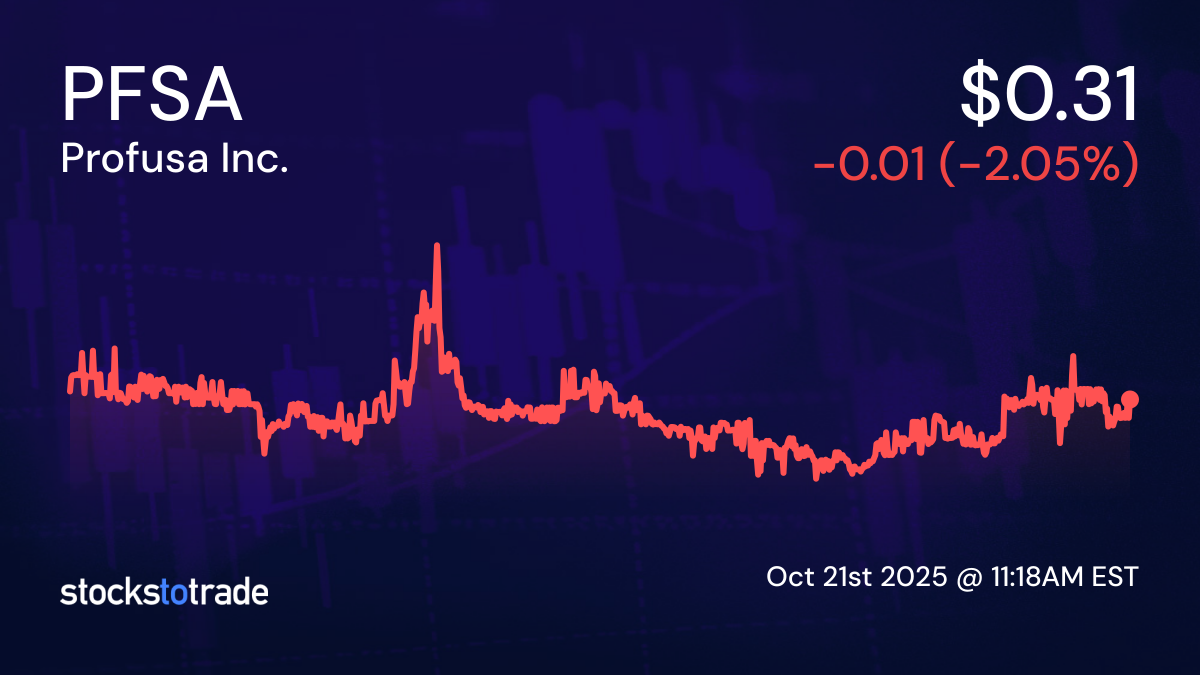 Profusa Inc. (PFSA) Stock Price | Live Quotes & Charts | NASDAQ