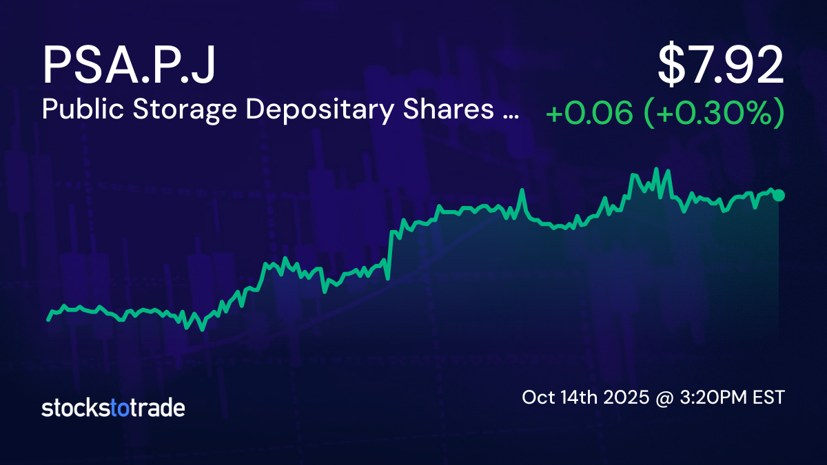 Public Storage Depositary Shares Series J (PSA.P.J) Stock Price | Live ...