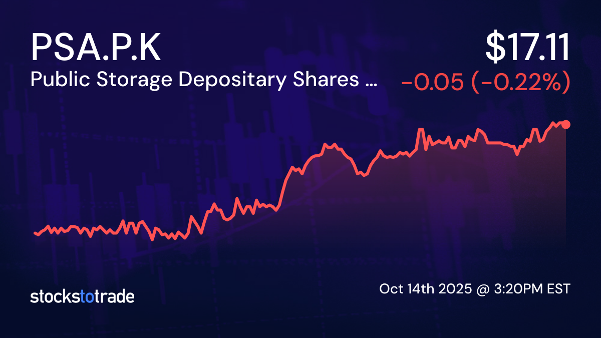 Public Storage Depositary Shares Series K (PSA.P.K) Stock Price | Live ...