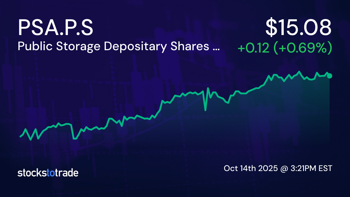 Public Storage Depositary Shares Series S (PSA.P.S) Stock Price | Live ...
