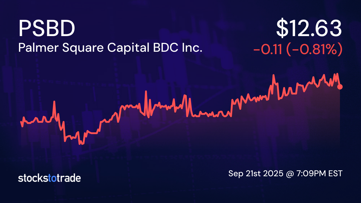 Palmer Square Capital BDC Inc. (PSBD) Stock Price | Live Quotes ...