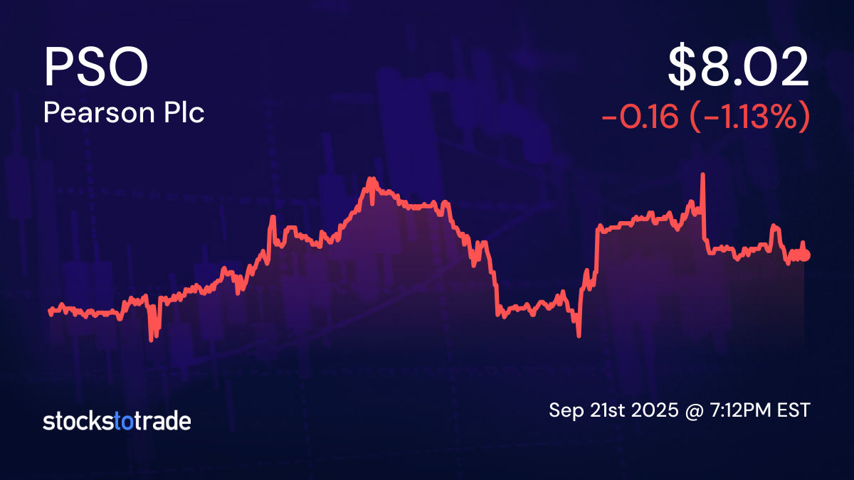Pearson Plc (PSO) Stock Price | Live Quotes & Charts | NYSE