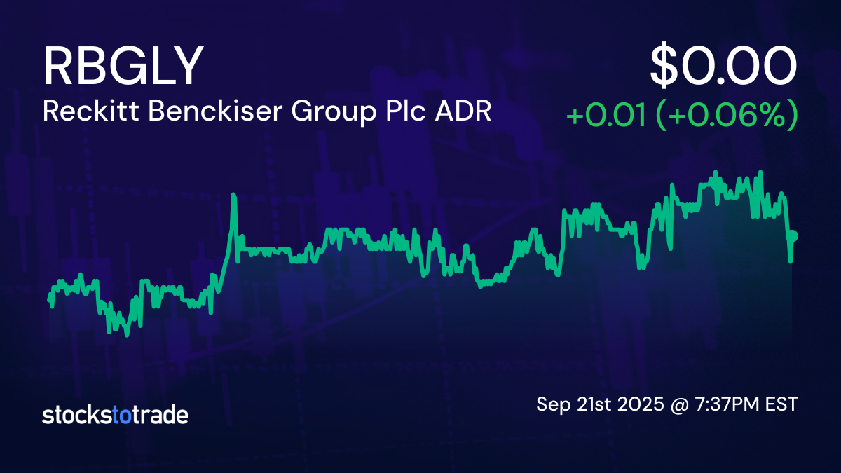 Reckitt Benckiser Group Plc ADR (RBGLY) Stock Price | Live Quotes ...