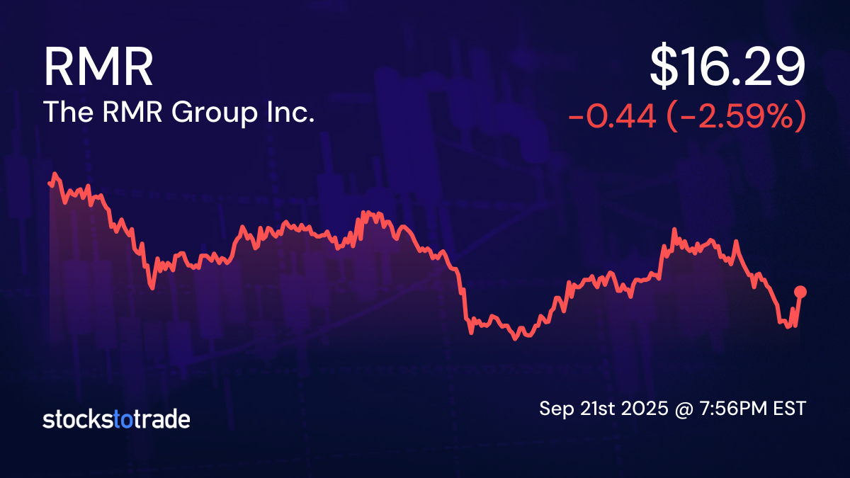 The RMR Group Inc. (RMR) Stock Price | Live Quotes & Charts | NASDAQ