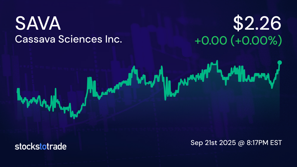 Cassava Sciences Inc. (SAVA) Stock Price | Live Quotes & Charts | NASDAQ