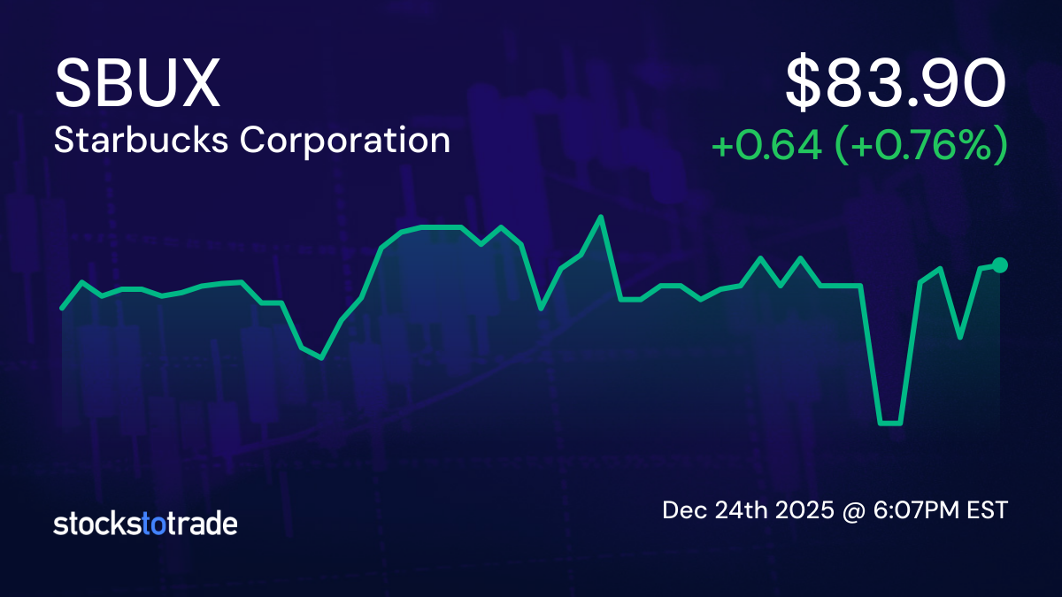 Starbucks Corporation (SBUX) Stock Price | Live Quotes & Charts | NASDAQ