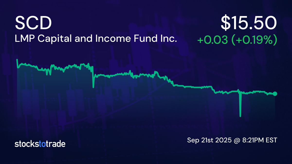 LMP Capital and Income Fund Inc. (SCD) Stock Price | Live Quotes ...