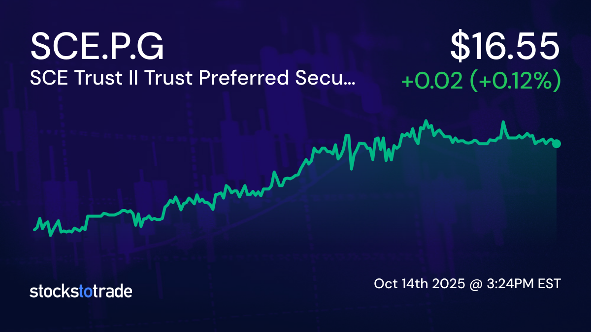 SCE Trust II Trust Preferred Securities (SCE.P.G) Stock Price | Live ...