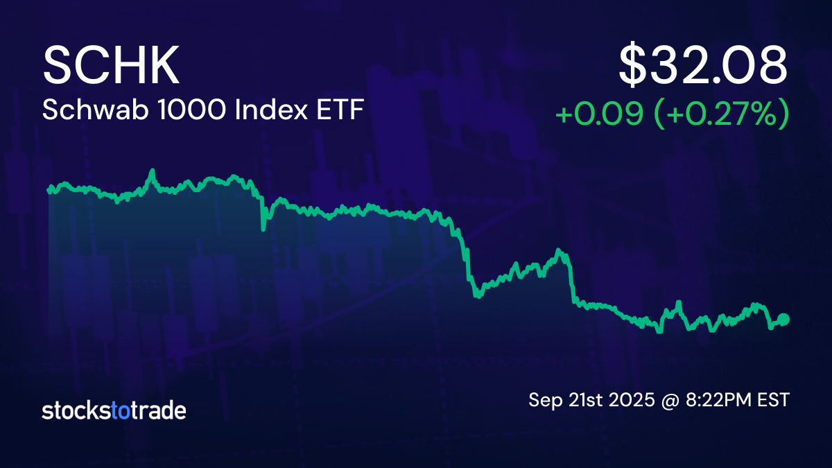 Schwab 1000 Index ETF (SCHK) Stock Price | Live Quotes & Charts | ARCA
