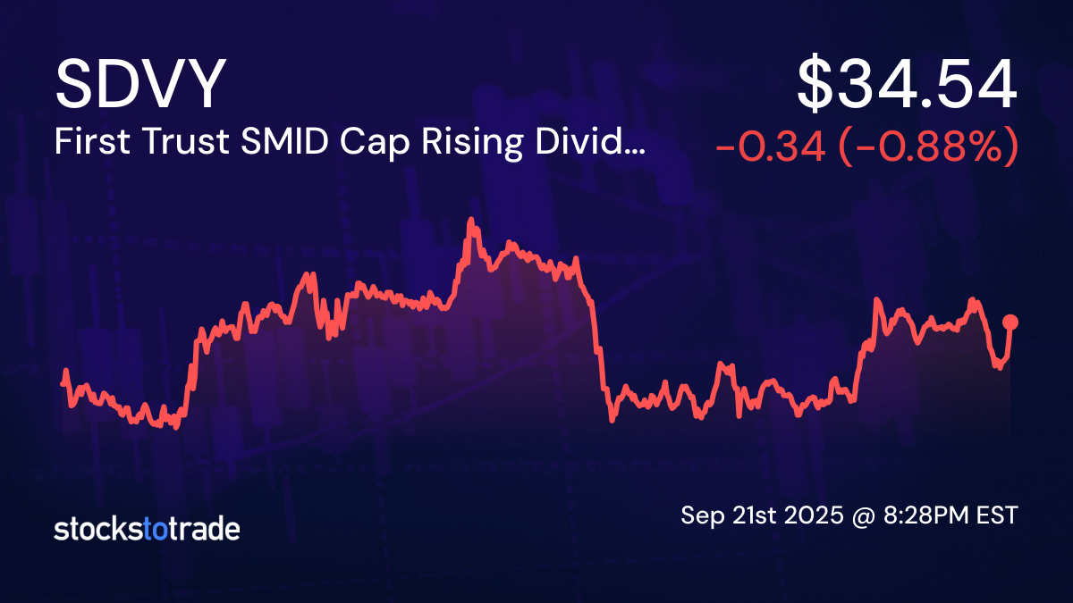 First Trust SMID Cap Rising Dividend Achievers ETF (SDVY) Stock Price ...