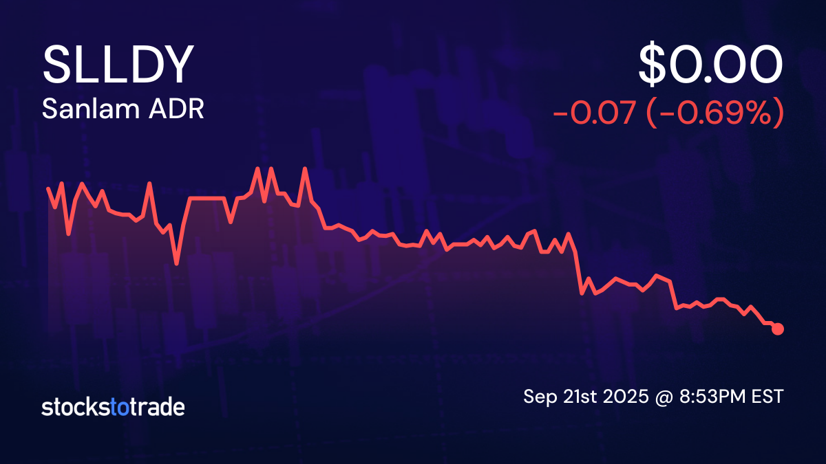 Sanlam ADR (SLLDY) Stock Price | Live Quotes & Charts | PINL