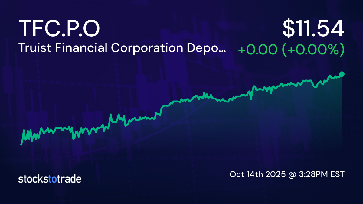 Truist Financial Corporation Depositary Shares Series O (TFC.P.O) Stock ...