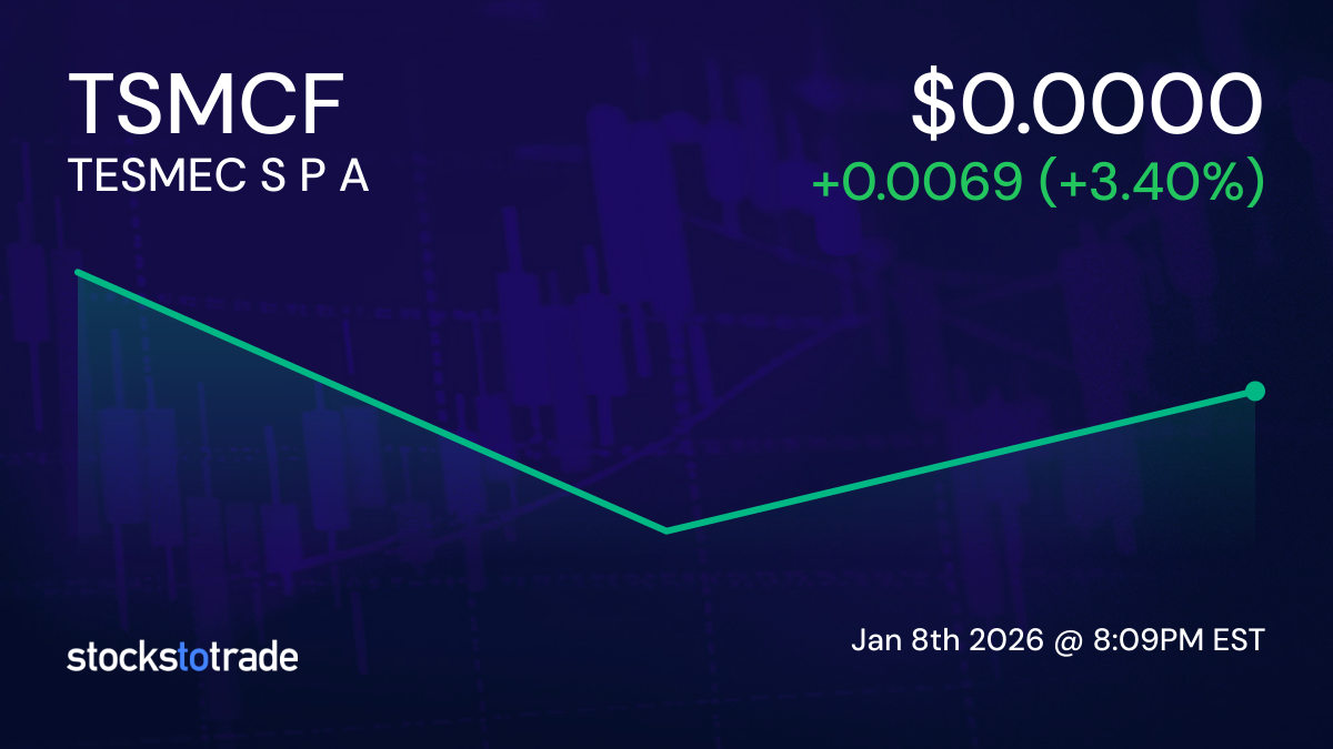 TESMEC S P A (TSMCF) Stock Price | Live Quotes & Charts | PINL