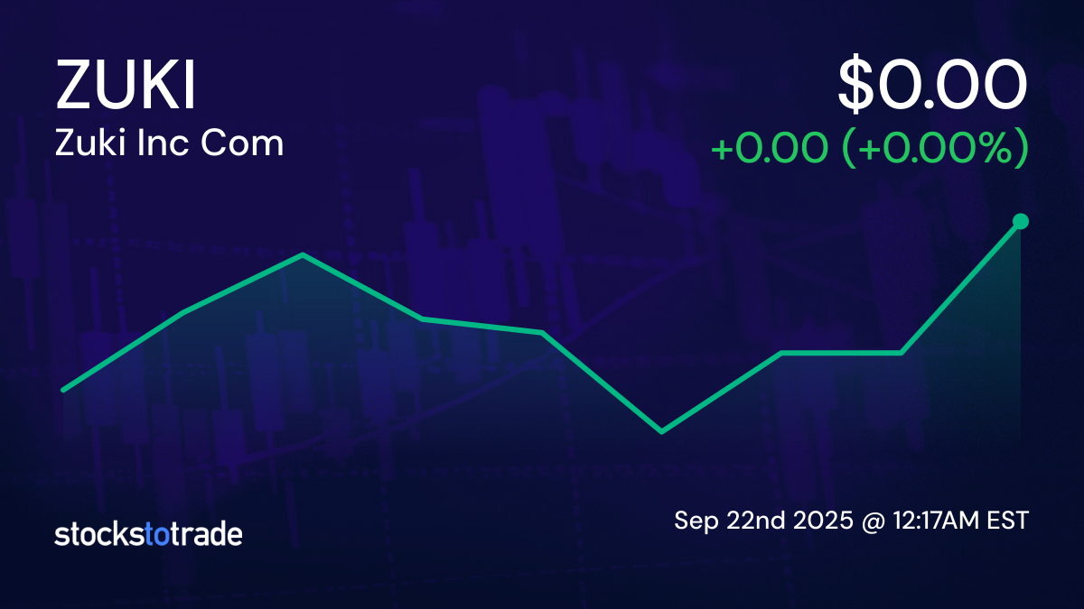 Zuki Inc Com (ZUKI) Stock Price | Live Quotes & Charts | OTO